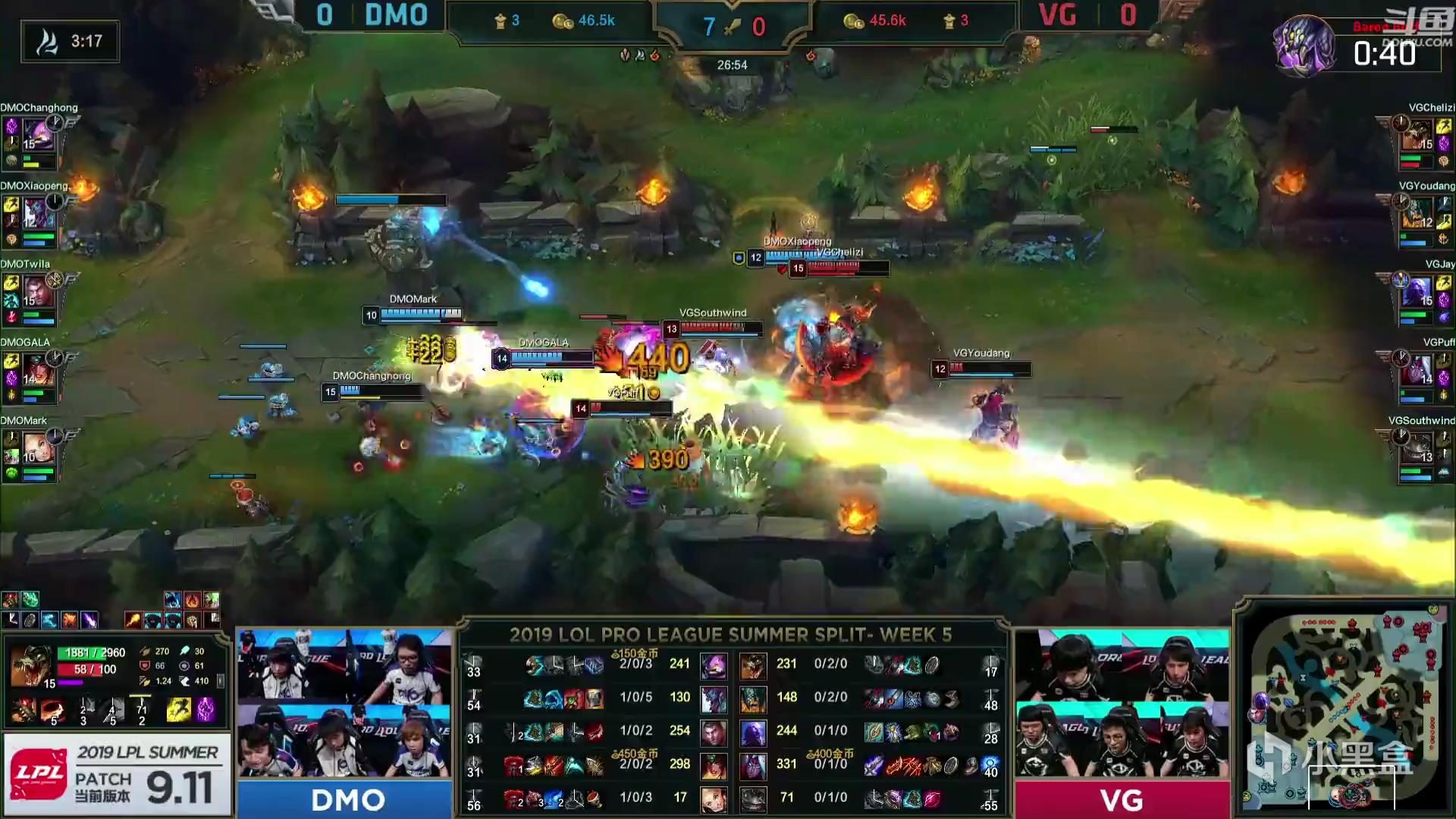 LPL夏季赛二十三日：DMO 2:1战胜VG，FPX连胜依旧